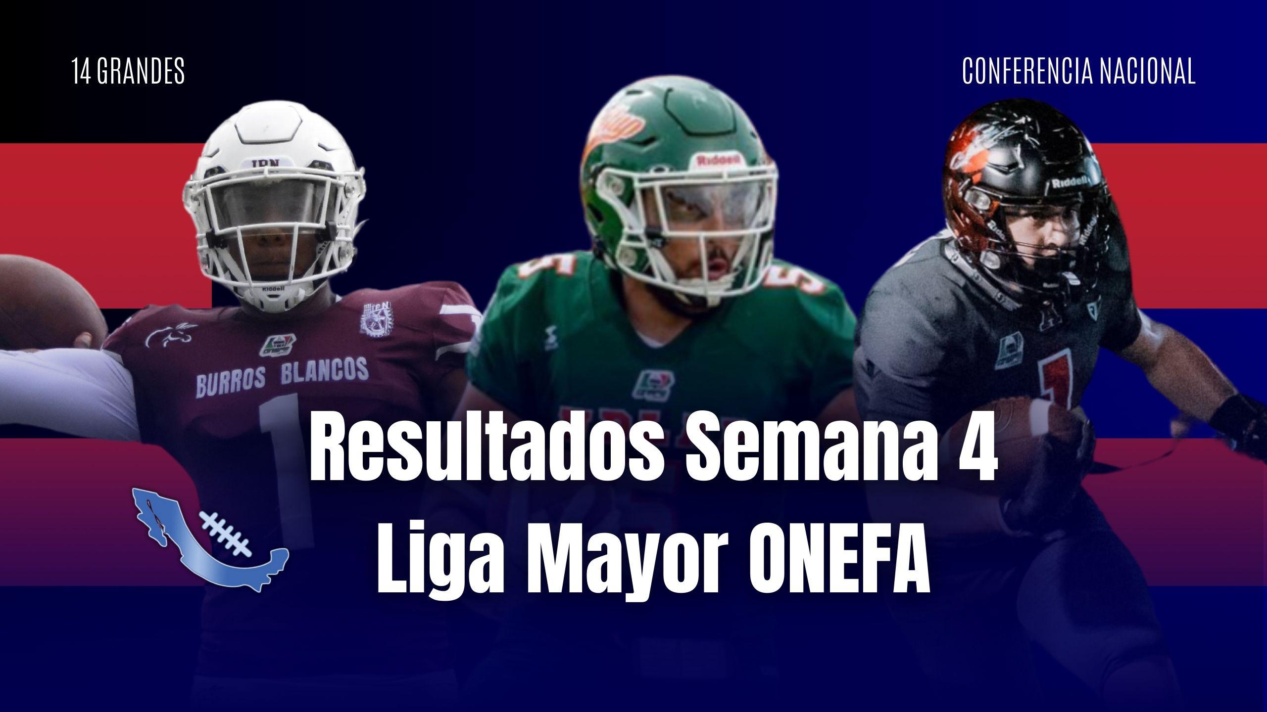 Liga Mayor ONEFA | Resultados Completos Semana 4